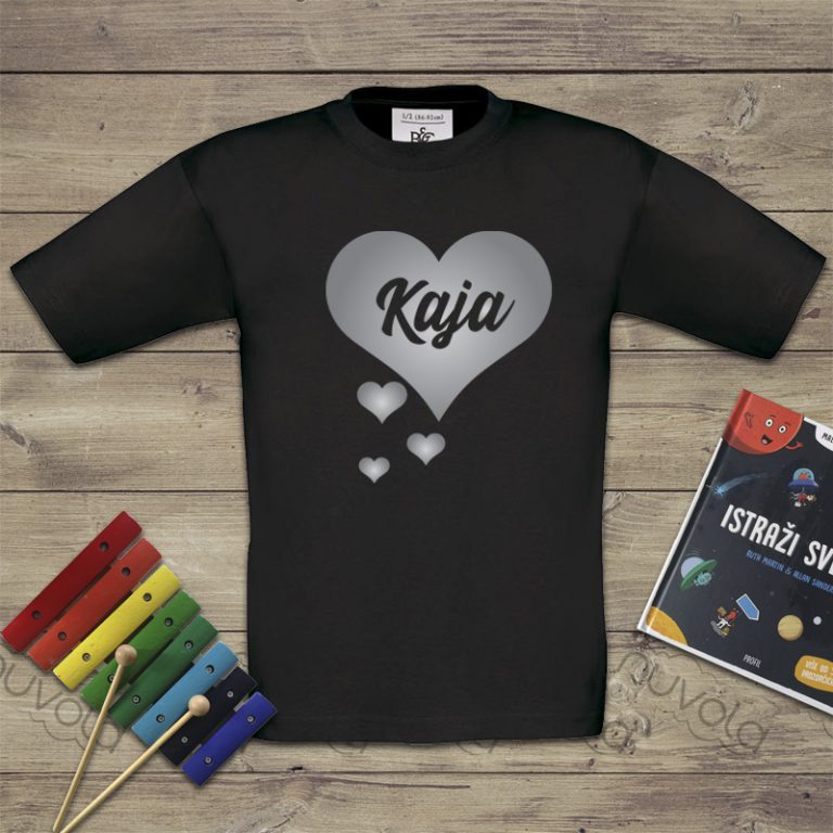 Dječja majica - srce s imenom - Nuvola design